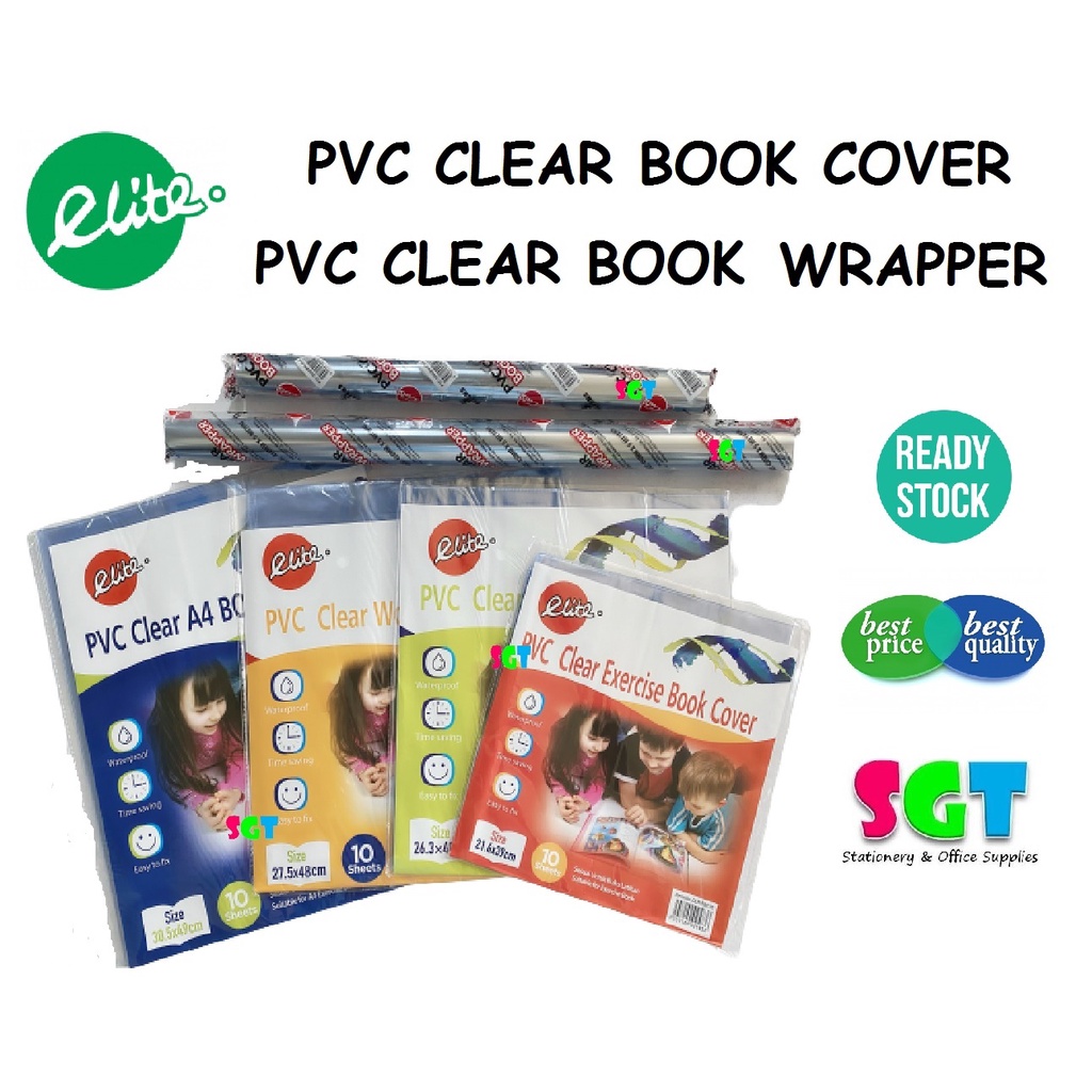 ELITE Clear Book Wrapper / Clear Book Cover | Shopee Malaysia