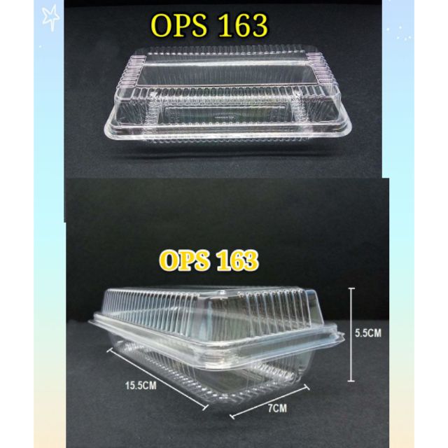 OPS -163 - Plastic Tray with Lock (50pcs+-) Bakery Disposable Plastic ...