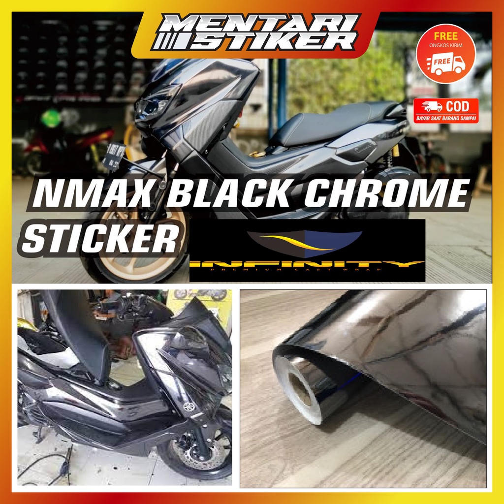 Black Crome MIROR STICKER Premium Car Wrap Chrome Effect | Shopee Malaysia