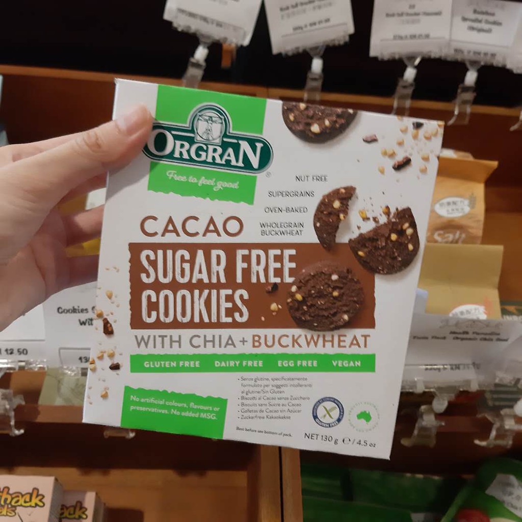 ORGRAN Lemon Sugar Free Cookies with Poppy Seeds/ Cacao Sugar Free ...