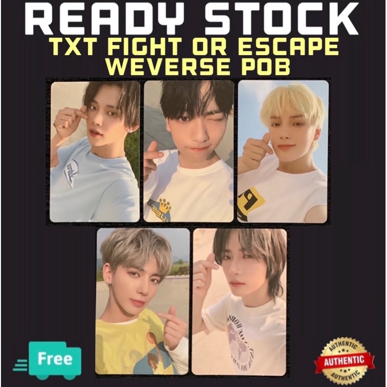 OFFICIAL TXT FIGHT OR ESCAPE ALBUM WEVERSE POB PHOTOCARD | Shopee Malaysia