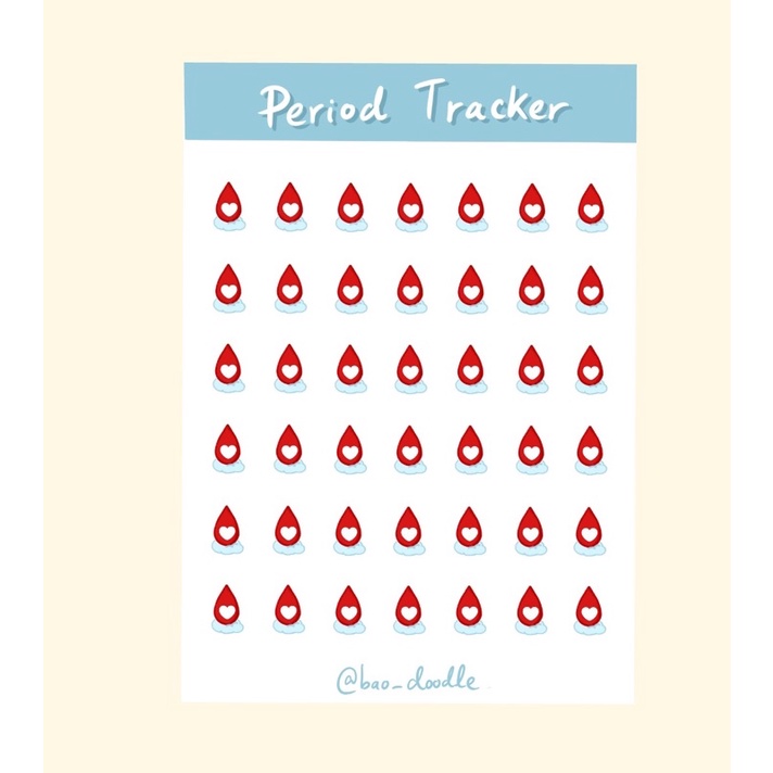 Period Tracker Sticker Icon Sticker Planner Sticker Cute Sticker ...