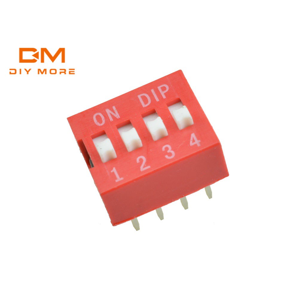 DIYMORE Slide Switch Module 4-Bit 4 Position Way DIP Red Pitch Toggle ...