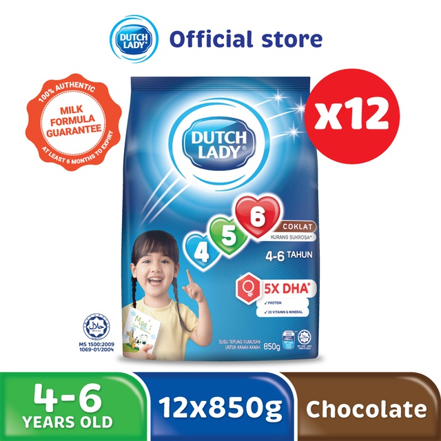 Dutch Lady Gum - 456 Chocolate (850g x 12) | Shopee Malaysia