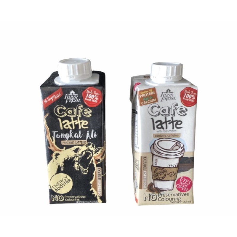 FARM FRESH UHT CAFE LATTE TONGKAT ALI REAL COFFEE 200ML | Shopee Malaysia