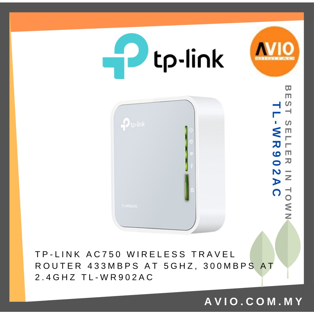 TP-LINK Tplink AC750 Wireless Travel Router Hotspot Mode Dual Band 2 ...