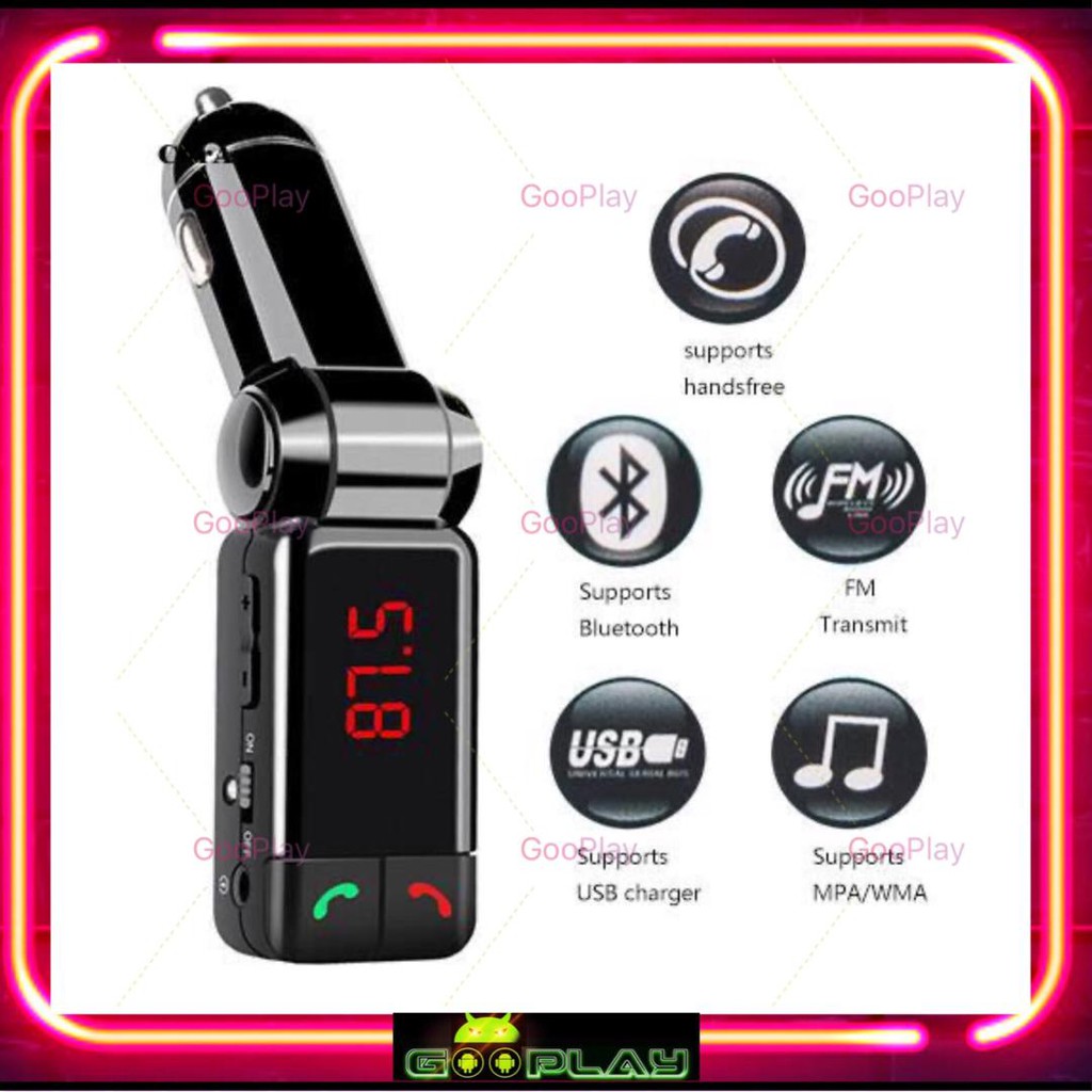 Car MP3 Player Car Kit Handsfree Bluetooth FM Transmitter LCD USB ...