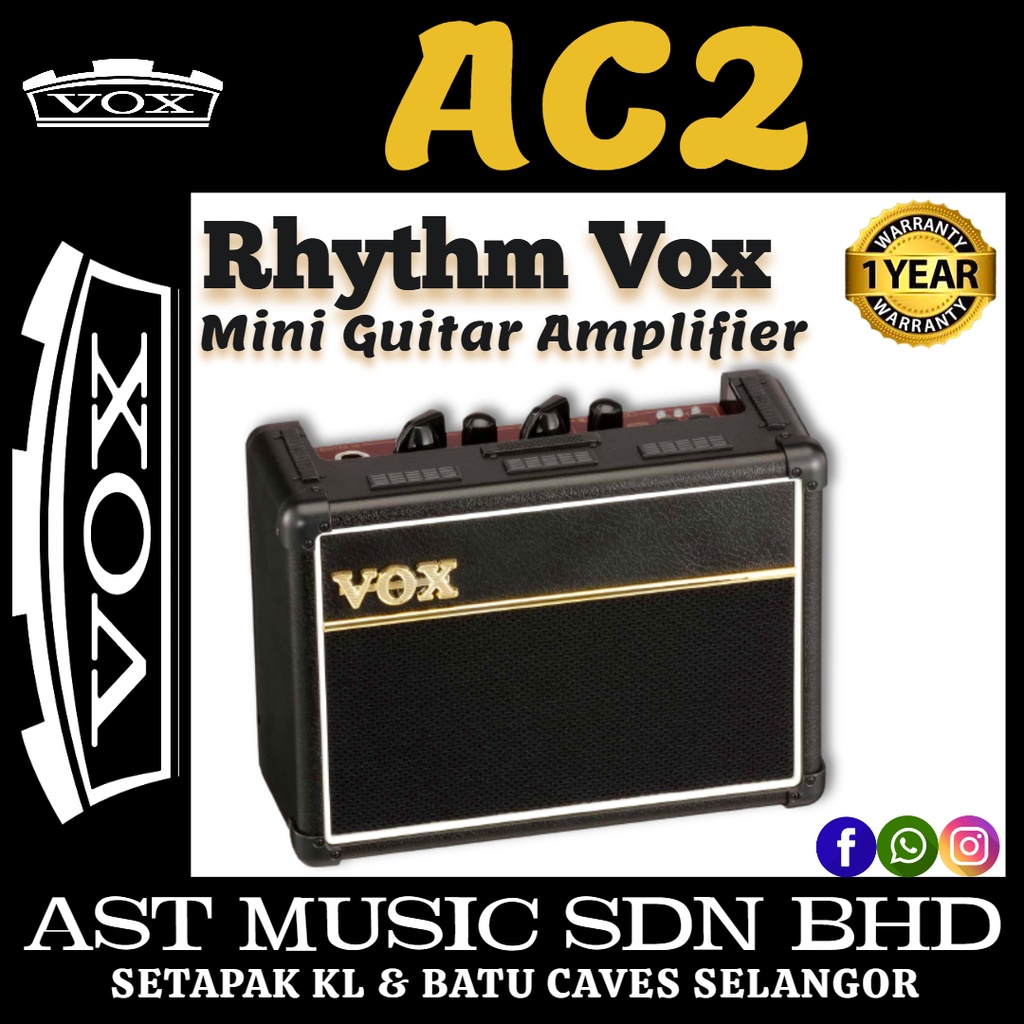 Vox AC2 Rhythm Vox Mini Guitar Amplifier with Rhythm ( AC-2 / Ac2 ) | Shopee Malaysia