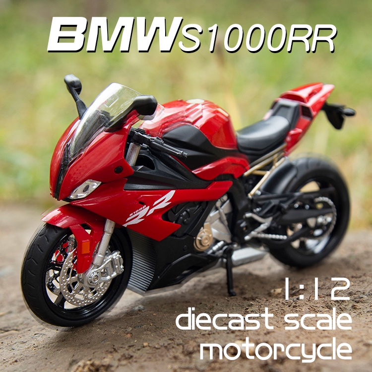 1:12 toy Styling BMW S1000RR diecast alloy Motorcycle model toy Light ...