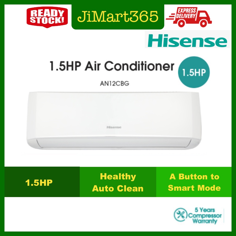 Hisense 1.5HP Standard Air Conditioner Aircond Air Cond R32 AN12CBG ...