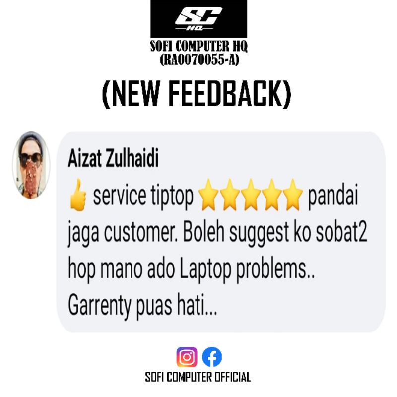 POSITIVE FEEDBACK OF SOFI COMPUTER CUSTOMERS | Shopee Malaysia