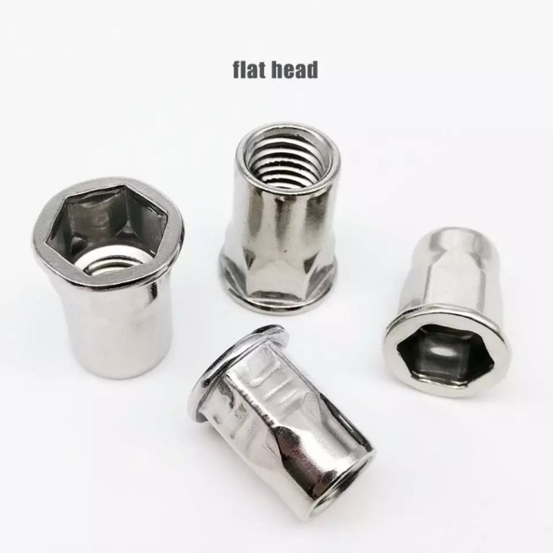 (Hex) M4 - M12 Stainless Steel Semi Hex Hexagon Flat Head Binding Rivet ...