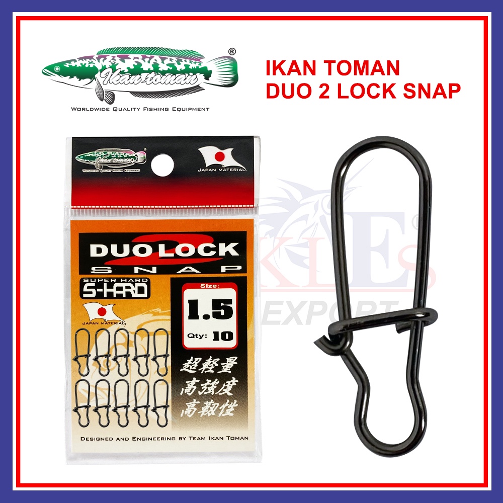 Ikan Toman Duo 2 Lock Snap Egg Snap Lure Connector Fishing Hook Swivel ...