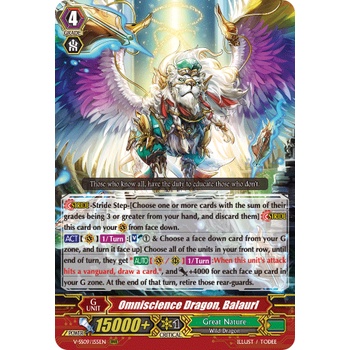 Cardfight Vanguard V-SS09 V-SS09/155EN Omniscience Dragon, Balaurl Great Nature RRR (English ...