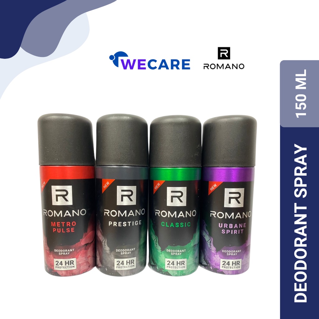 Romano Deodorant Spray (150ml) - (Classic / Metro Pulse / Prestige ...