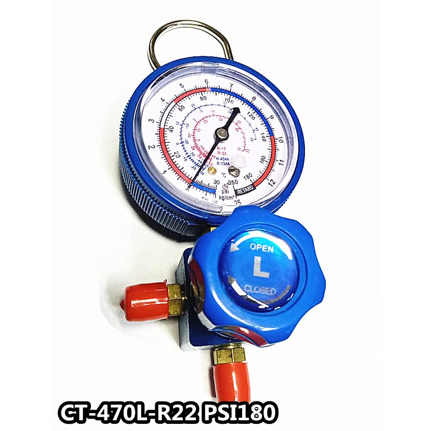 Single Gas Meter Manifoid Gauge Low Pressure Gauge R22 R410A R32 R134A R12 Aircond Ekon Gas ...