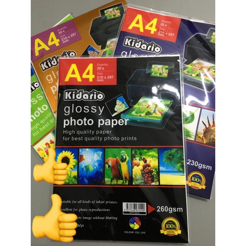 GLOSSY PHOTO PAPER / INKJET PAPER A4 20sheets 210G 20'S🔥🔥 | Shopee Malaysia