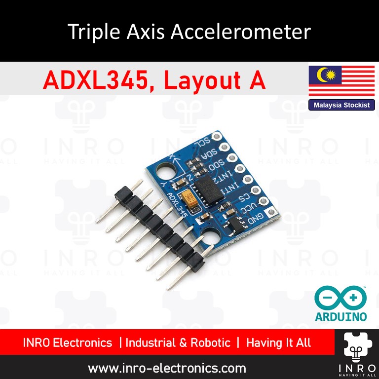 ADXL345, Arduino Triple Axis Accelerometer Breakout | Shopee Malaysia