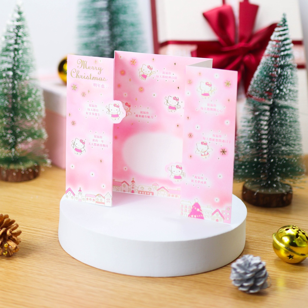 Original Sanrio Hello Kitty 3D Christmas Card Xmas Holiday Greeting Pop ...