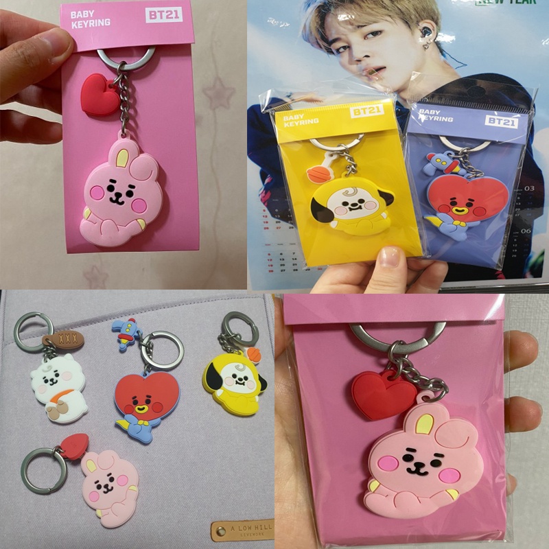 BT21 Official BABY Silicon Figure keyring key chain Authentic | Shopee ...
