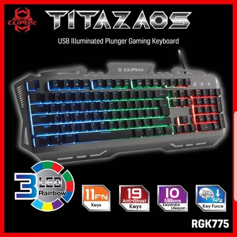 CLIPTEC PLUNGER GAMING KEYBOARD RGK775 | Shopee Malaysia