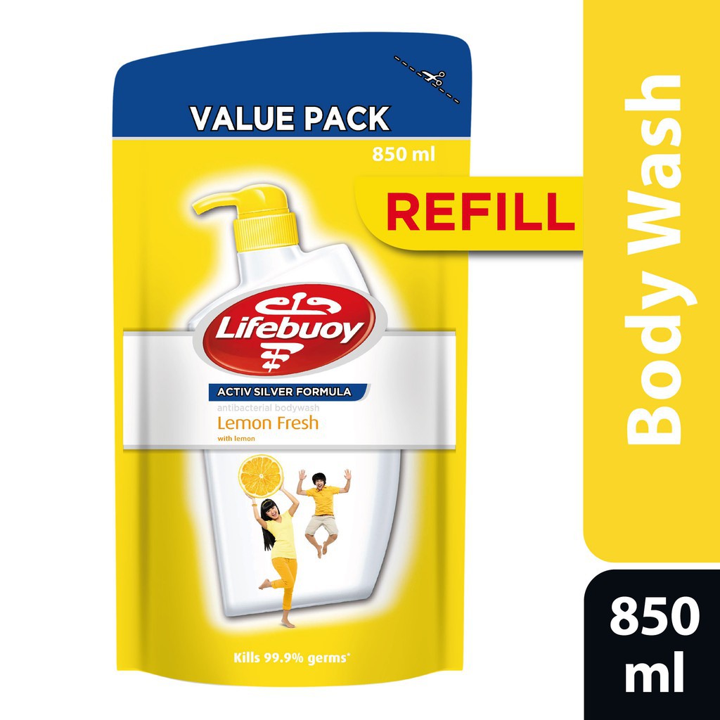Lifebuoy Antibacterial Shower Gel Refill - Lemon Fresh (850ml) | Shopee Malaysia