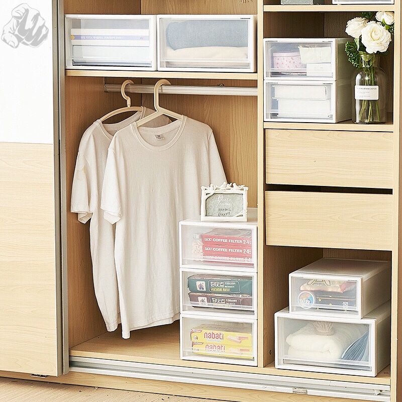Multipurpose Small 5L/11L Wardrobe Clothes Stackable Plastic Storage ...