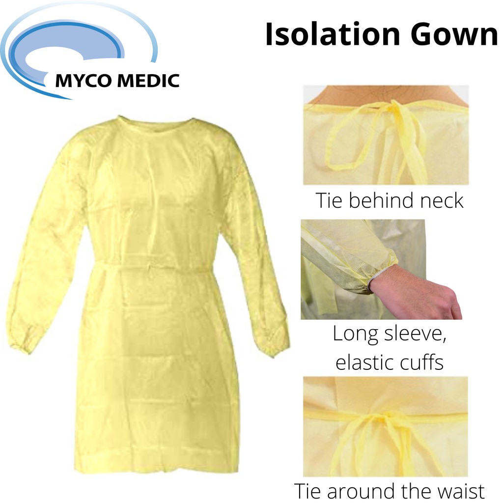 [PREMIUM QUALITY] Isolation Gown Yellow / PPE / Personal Protective ...