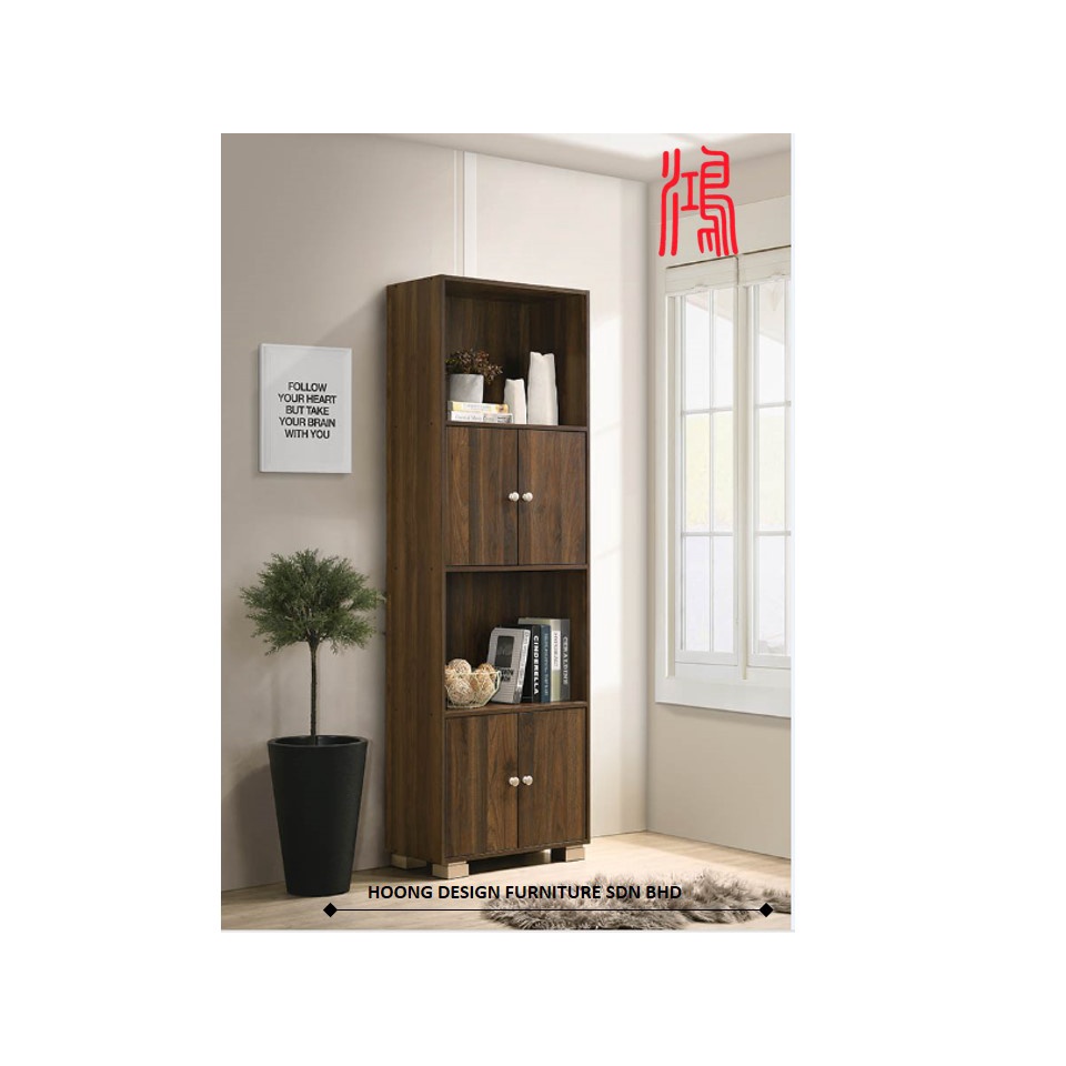 Hoong Design 𝐑𝐄𝐀𝐃𝐘 𝐒𝐓𝐎𝐂𝐊 HF 1479 Bookcase BEST QUALITY [Colour Walnut] | Shopee Malaysia