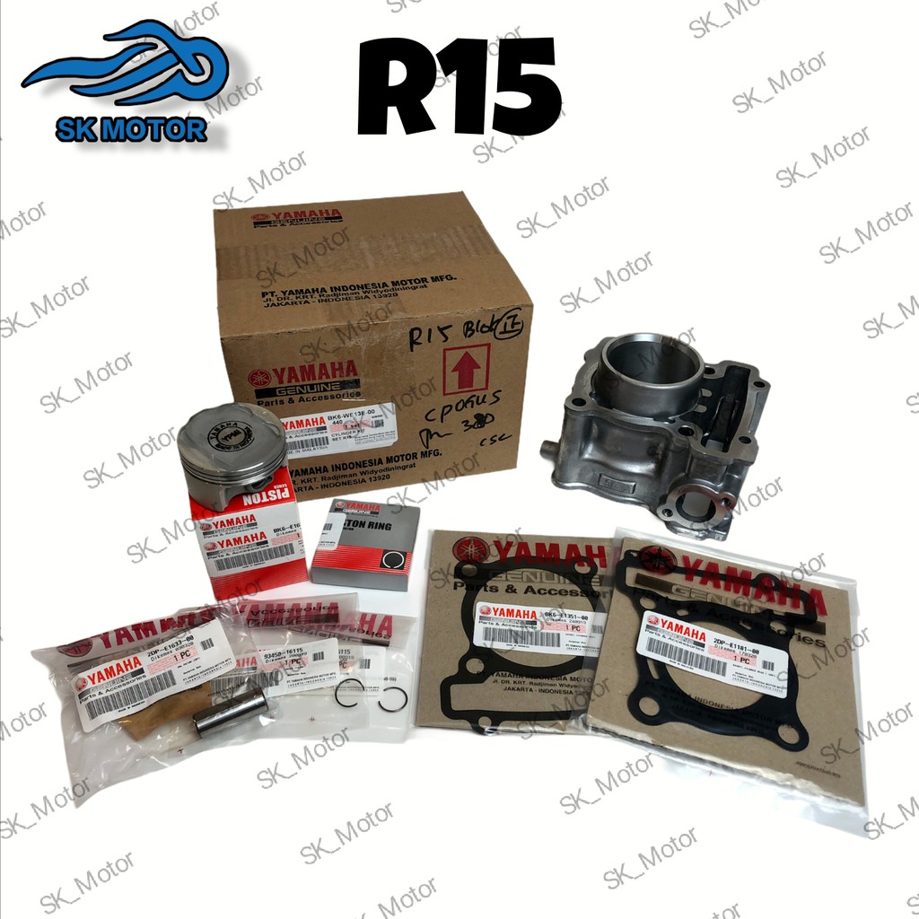 Yamaha R15 V3 / R15M / MT-15 Original Cylinder Block Full Set BK6-WE13E ...
