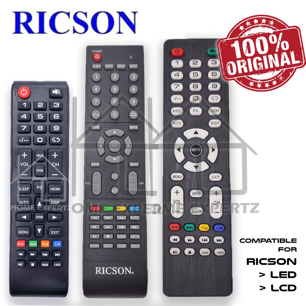 【ORIGINAL】RICSON LED TV REMOTE CONTROL ** IF YOUR REMOTE CONTROL IS ...