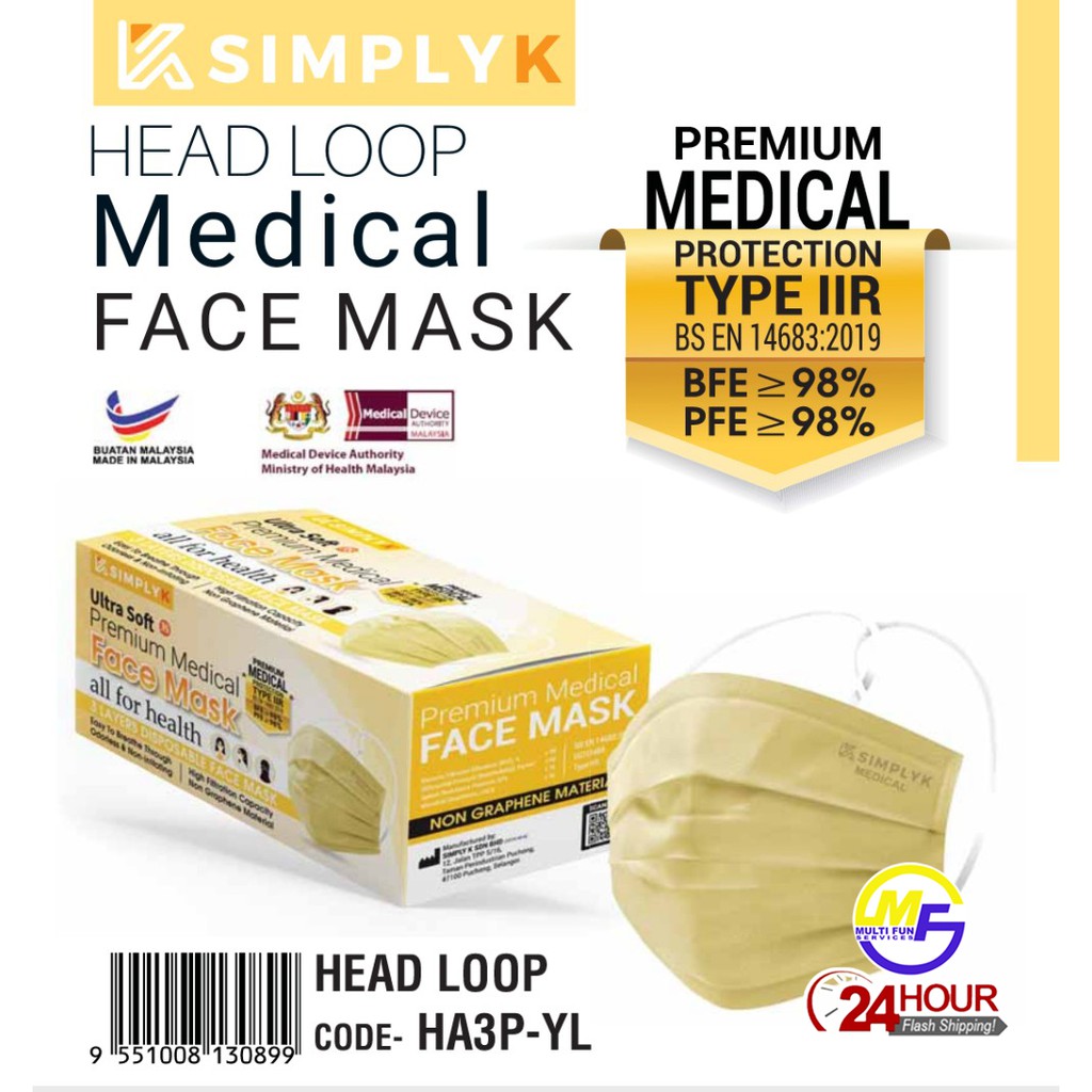 HIJAB HEADLOOP SIMPLY-K 3PLY PREMIUM MEDICAL FACE MASK 3 PLY Latest ...