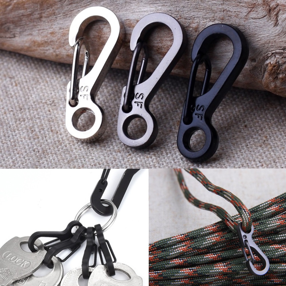 SF Mini Clasp Hook Single Hole Clip Stainless Steel Alloy Paracord ...