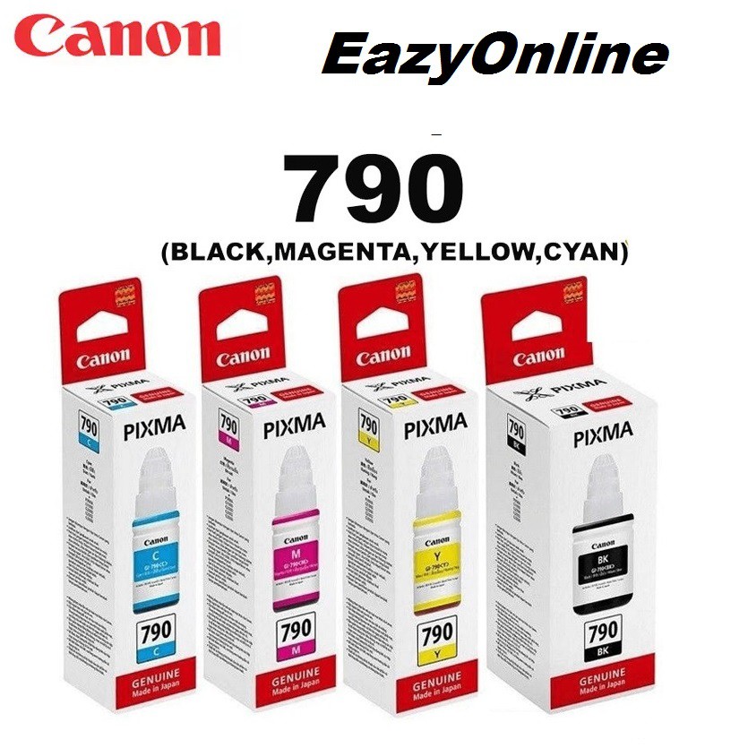 Canon Pixma GI-790 Colour Refill Ink Cartridge Ink Bottle GI 790 for ...