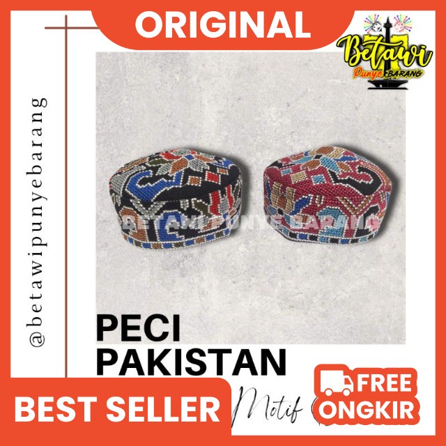 HITAM Pakistani Cap Pakistani Cap maroon Base Color And Black Base ...