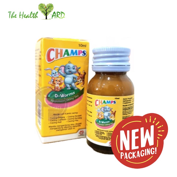 Champs D Worms 200mg Suspension 10ml (ubat cacing minum) | Shopee Malaysia