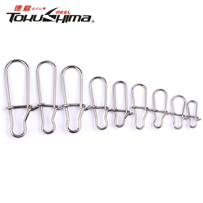 100pcs Snap Fishing Barrel Swivel Safety Snap Hooks Fishhook Fishing ...