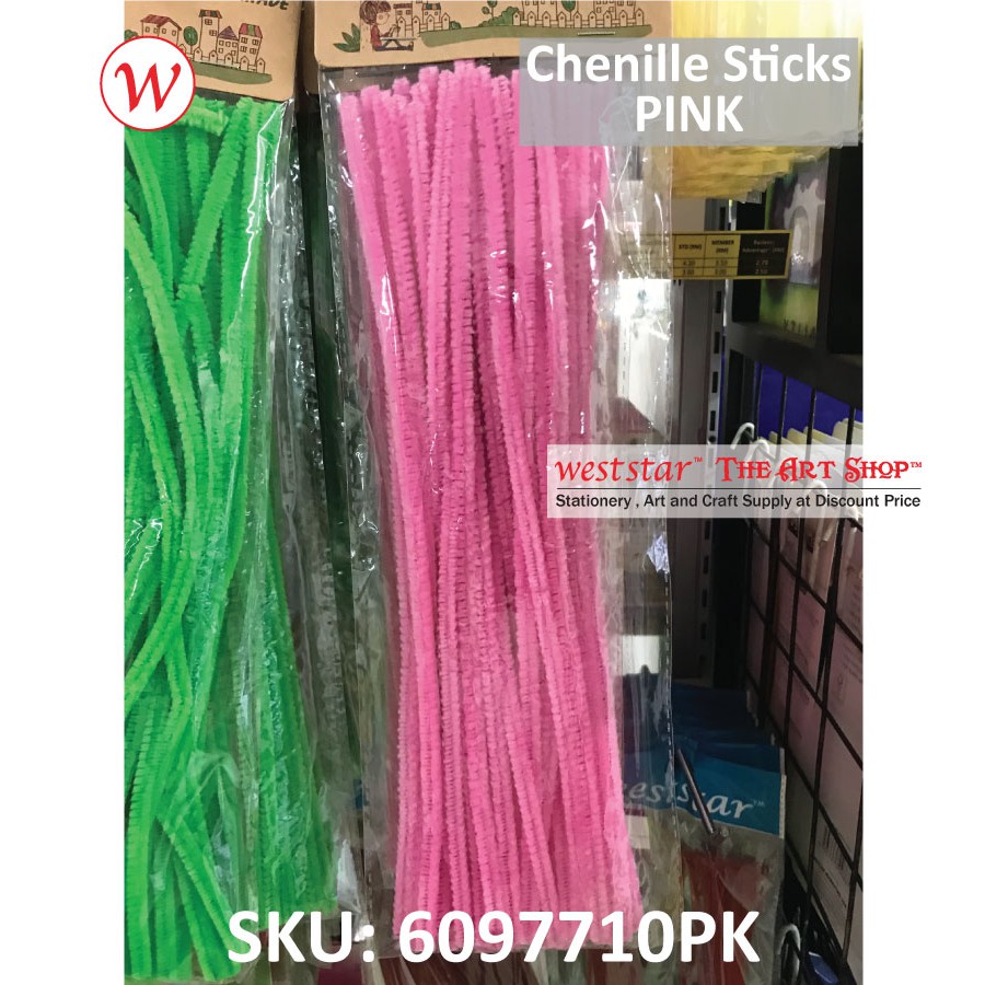 Chenille Sticks (Pipe Cleaner) 5mm X 30cm X 40pcs | Shopee Malaysia
