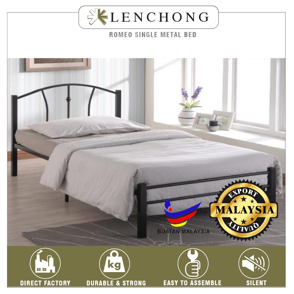 ROMEO SINGLE METAL BED/ KATIL BESI/ KATIL SINGLE/ MODERN MINIMALIST ...
