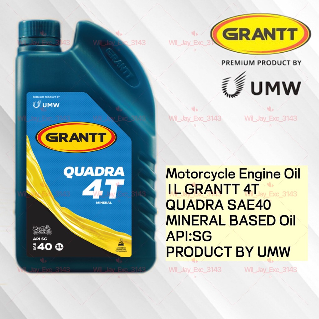 1 LITER GRANTT QUADRA 4T SAE40 MOTORCYCLE ENGINE OIL SAE 40 PRODUCT BY ...