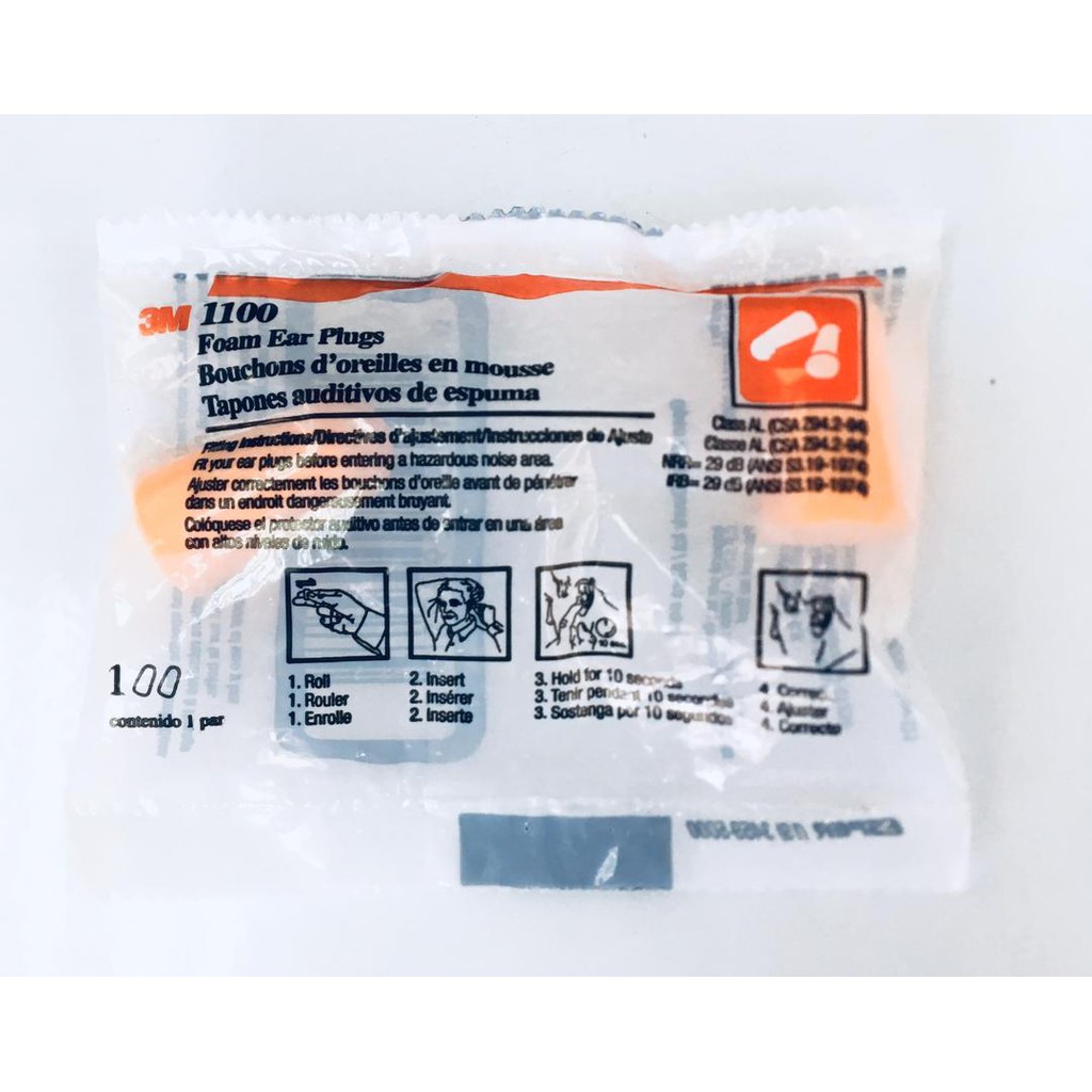 3M EAR PLUG NOISE REDUCTION 1100 SOFT FOAM EARPLUG | Shopee Malaysia
