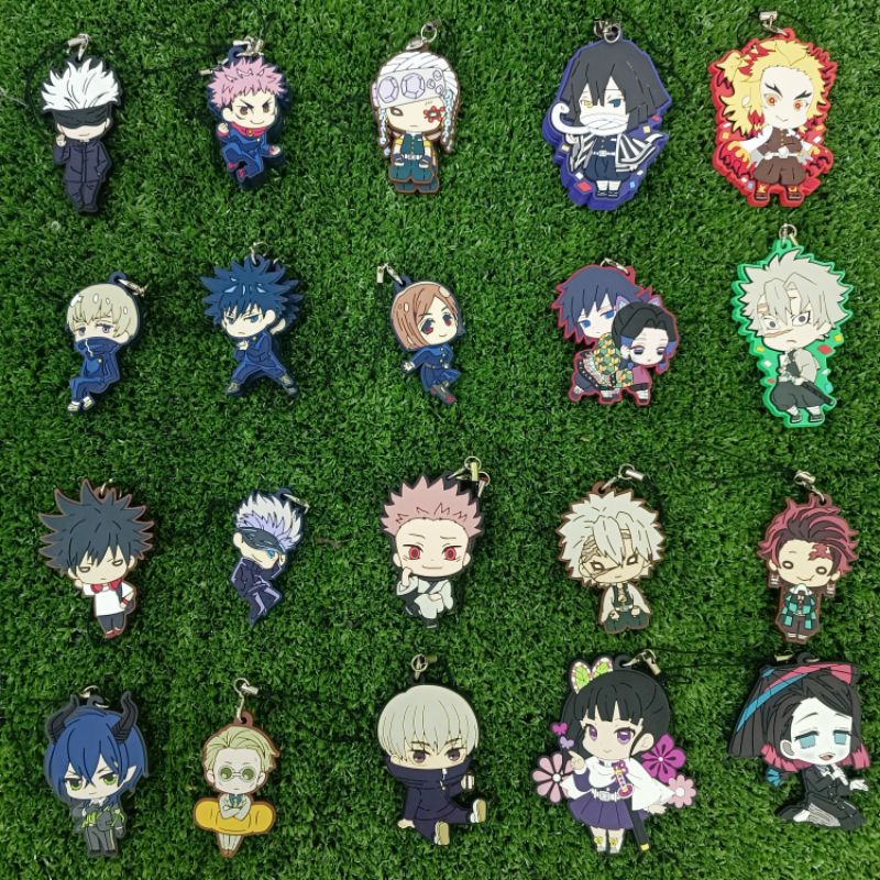keychain anime rubber disney twisted wonderland jujutsu kaisen demon ...