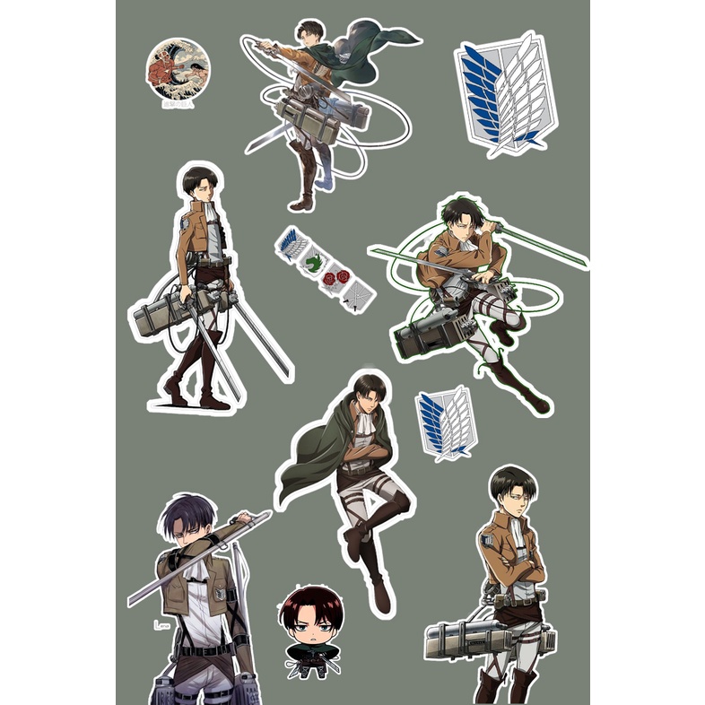 Aot attack on titan sticker pack levi aesthetic custom journaling ...