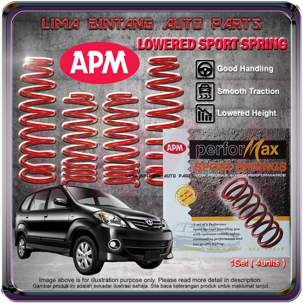 Toyota Avanza F601 , F602 , 1.3 1.5 Sport Spring , Lower Coil Spring ...