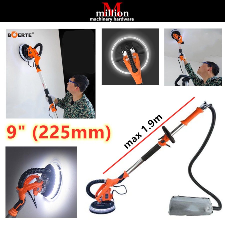 9" 225mm Drywall Dry Wall Sander Sandpaper Machine Putty Sanding ...