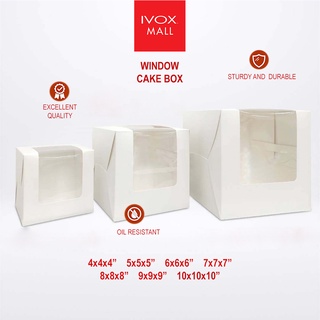 Window Cake Box 4x4x4" / 5x5x5" / 6x6x6" / 7x7x7" / 8x8x8" / 9x9x9 ...