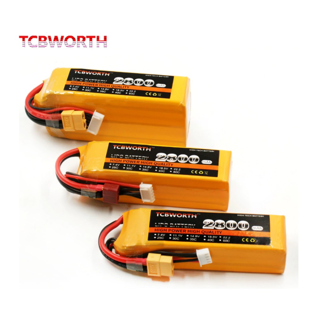 TCBWorth TCB Lipo Battery High Power Quality Tech 1500mAh-6000mAh RC 7.4V 11.1V 14.8V 22.2V 40C ...