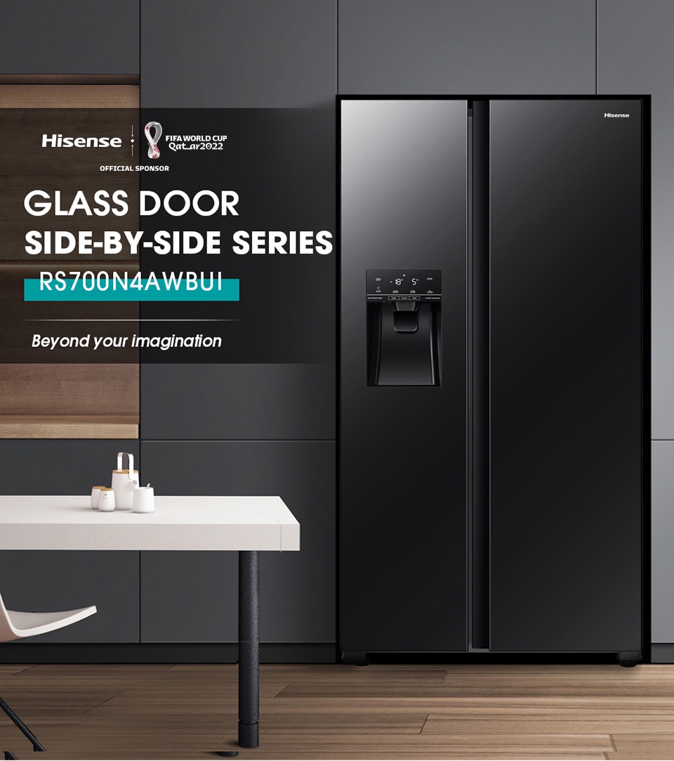 [FREE SHIPPING +GIFT] Hisense 640L Side by Side 2 Door Glass Inverter ...