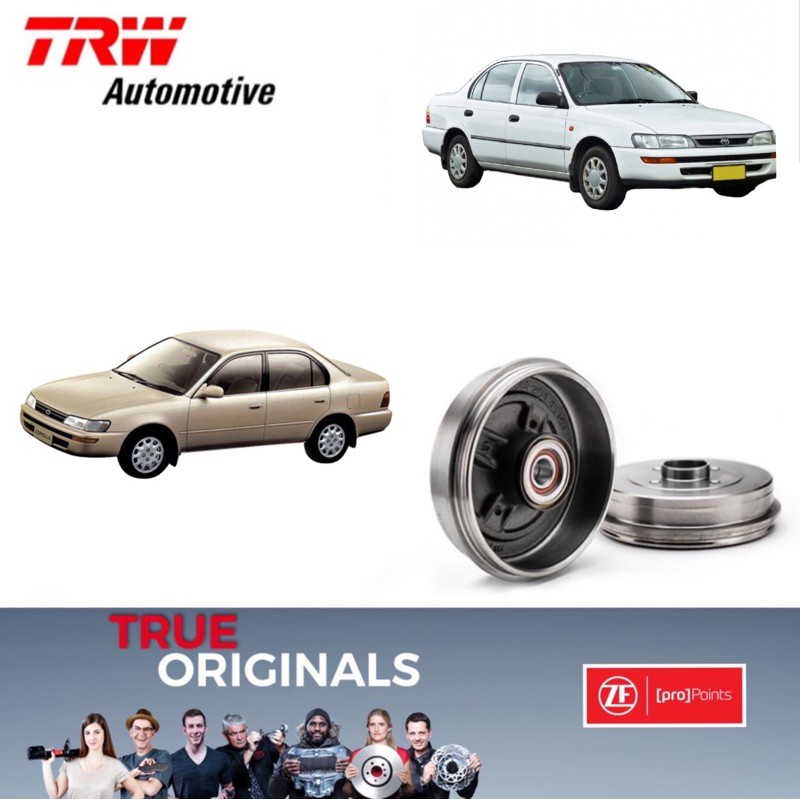 TRW Brake Drum Rear DB4115 for Toyota Corolla AE101 AE111 (200mm ...