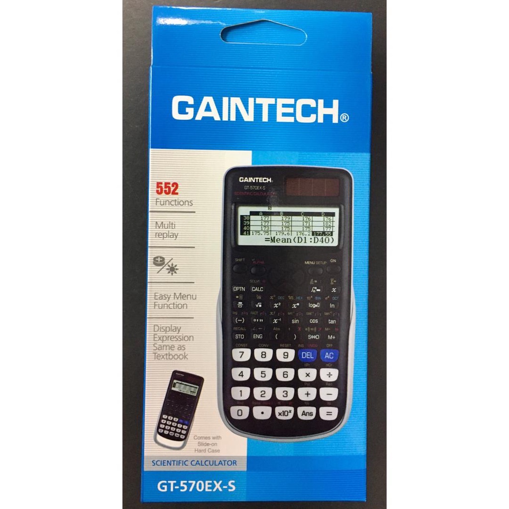 SCIENTIFIC CALCULATOR GAINTECH 570-ES PLUS-S/GT 570 MS/GT 570 EX ...